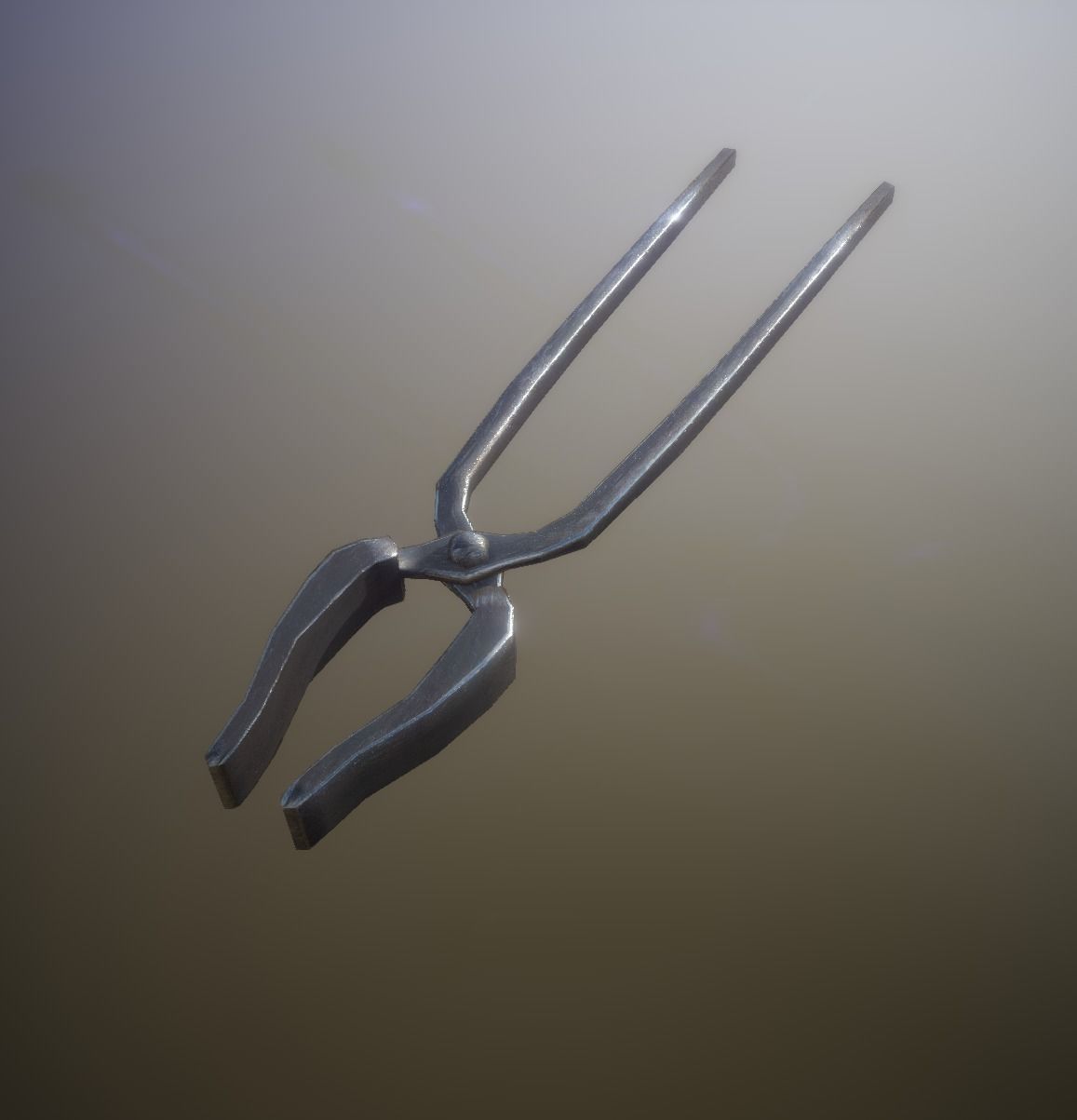 3D model Low-Poly Medieval Tongs Blacksmith Editorial License VR / AR ...