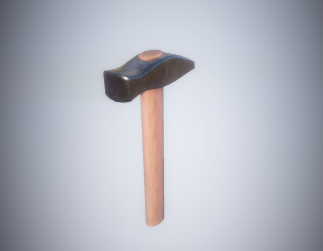 3D model Low-Poly Blacksmith Hammer Editorial License VR / AR / low ...