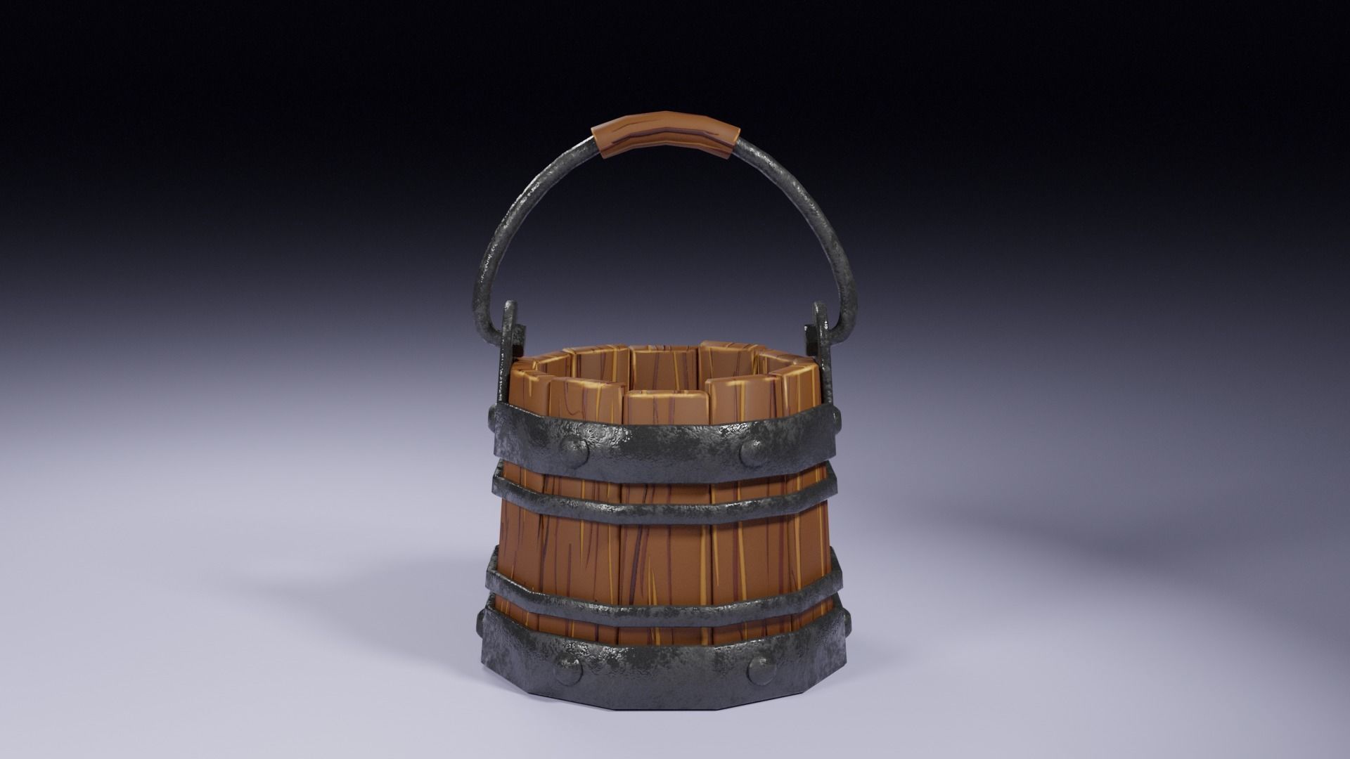 3D model Stylized Wooden Bucket VR / AR / low-poly | CGTrader