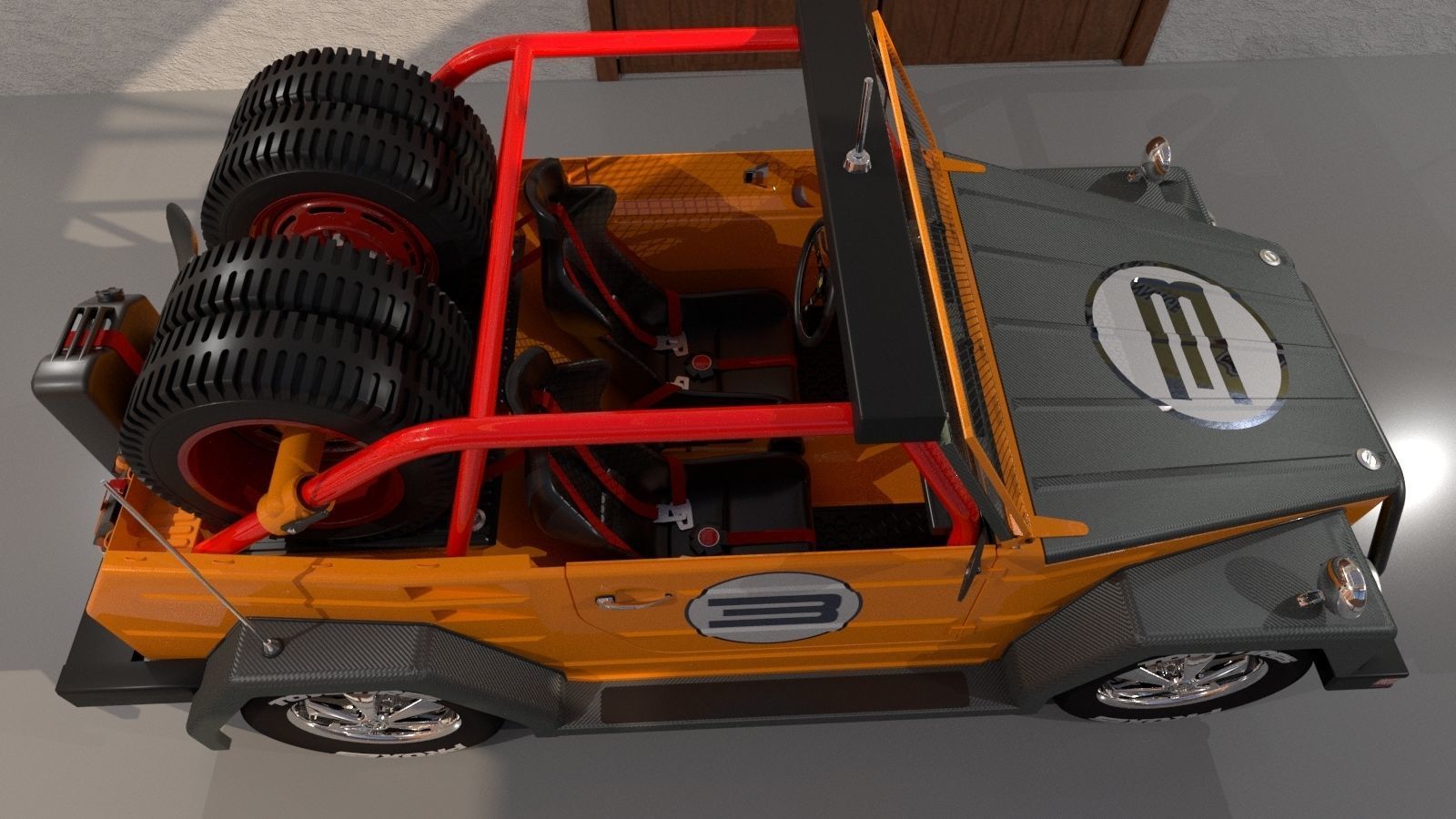 Volkswagen Safari -Thing- modified 3D model | CGTrader