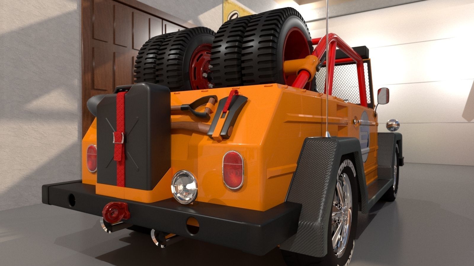 Volkswagen Safari -Thing- modified 3D model | CGTrader