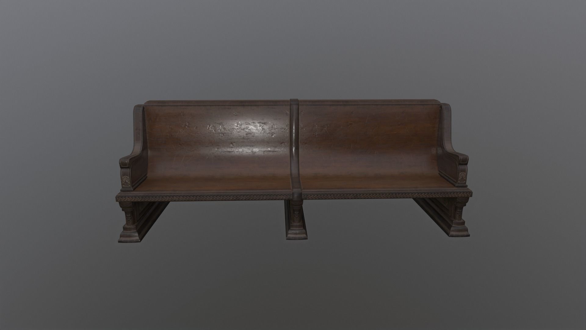 Wood Bench game Low-poly 3D model free VR / AR / low-poly 3D model ...