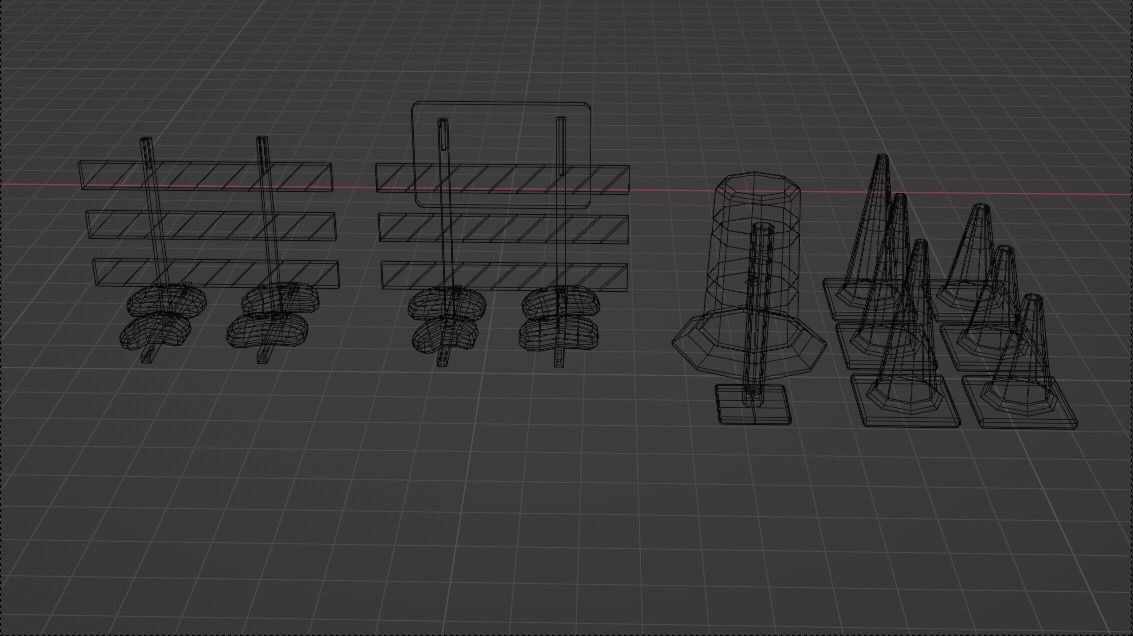 3D model Low Poly Traffic asset pack VR / AR / low-poly | CGTrader