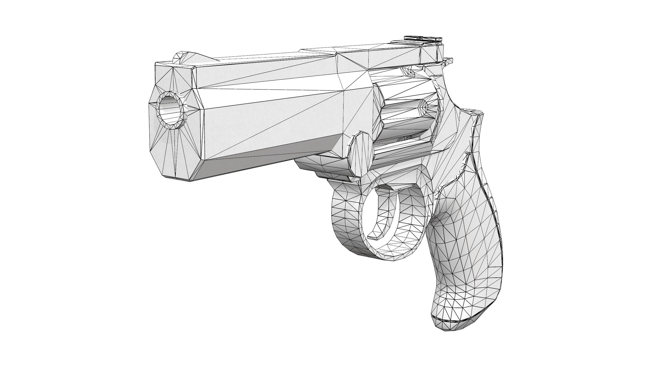 3D model MP-412 Rex Revolver Gun VR / AR / low-poly | CGTrader