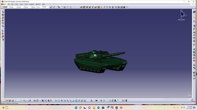 Tank-T72 tank on computer screen 3D model animated | CGTrader