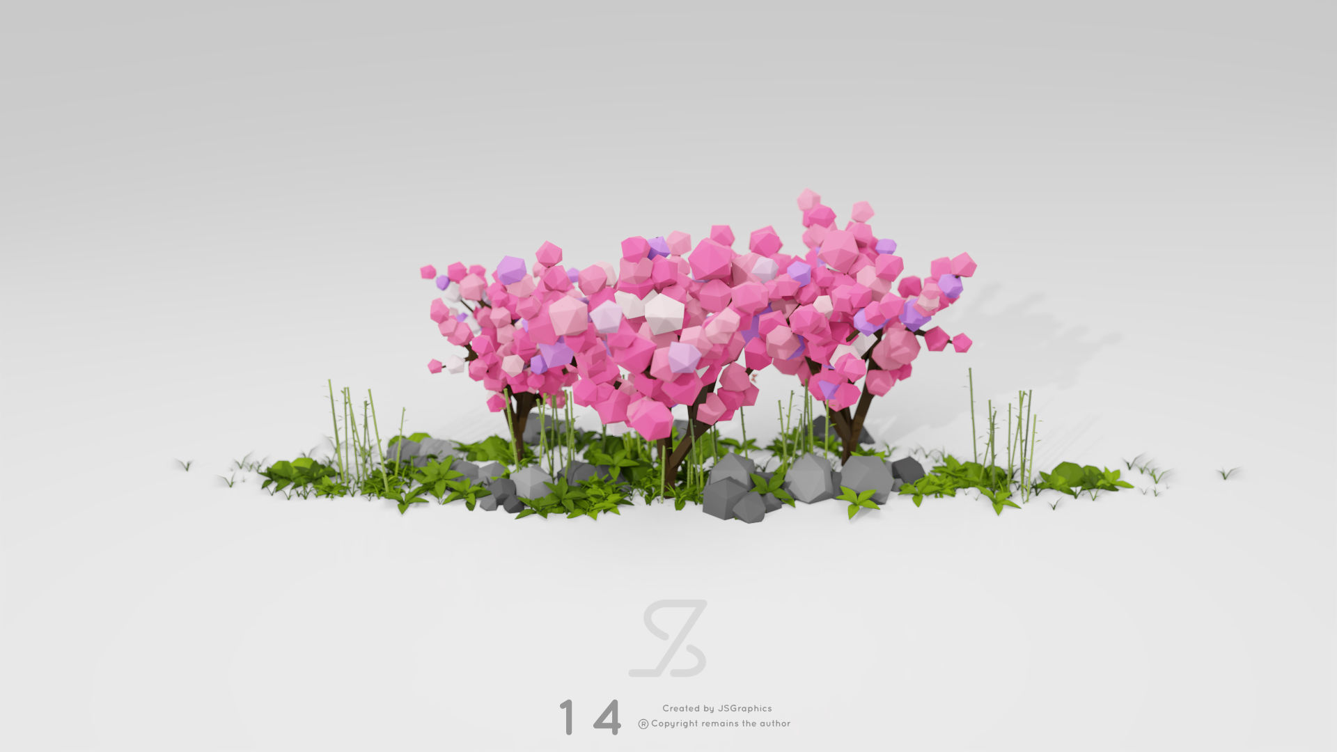 Cherry Blossom Tree free VR / AR / low-poly 3D model animated rigged ...