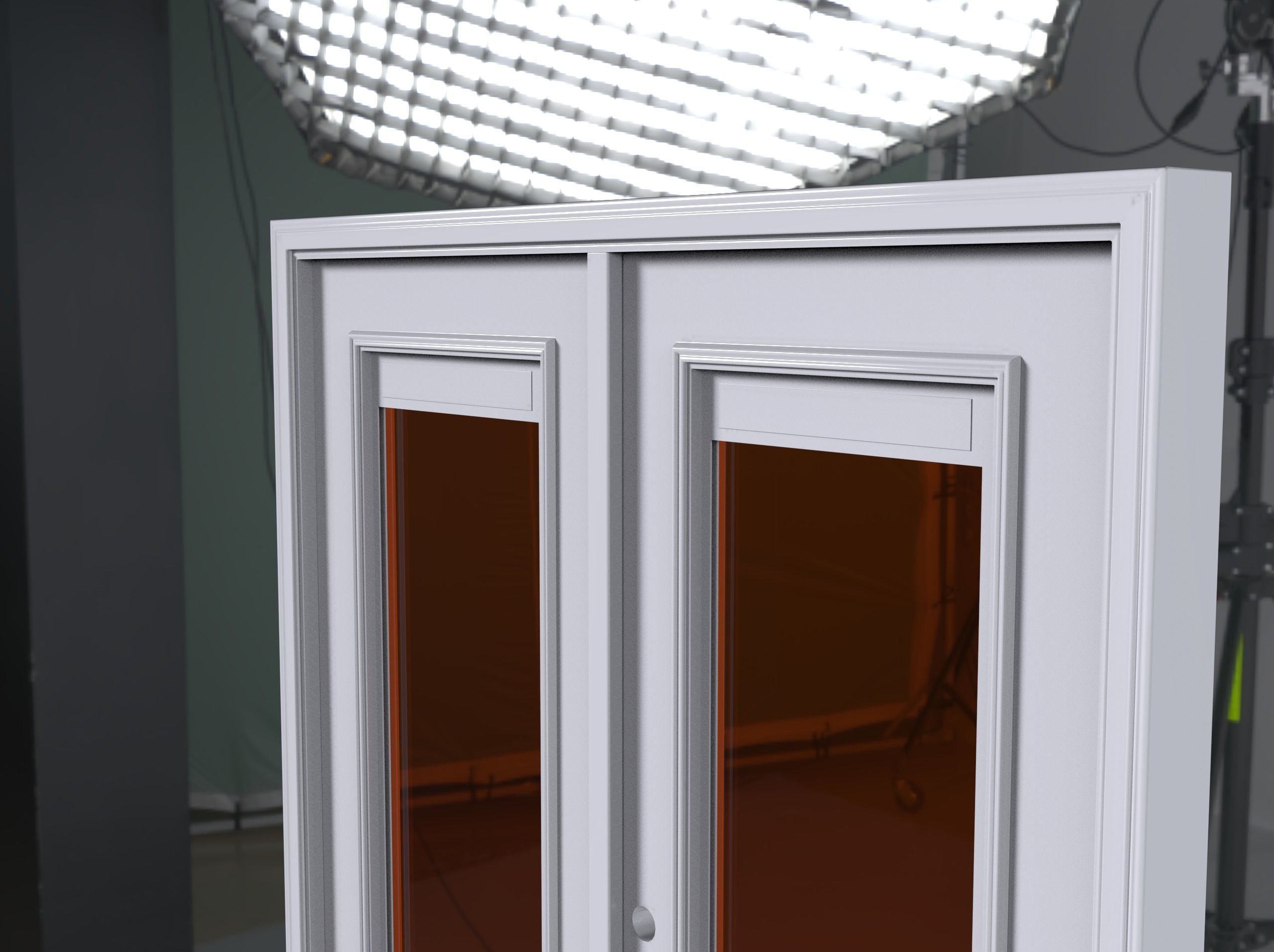 3D model White Animated Door 3D Model VR VR / AR / low-poly rigged ...