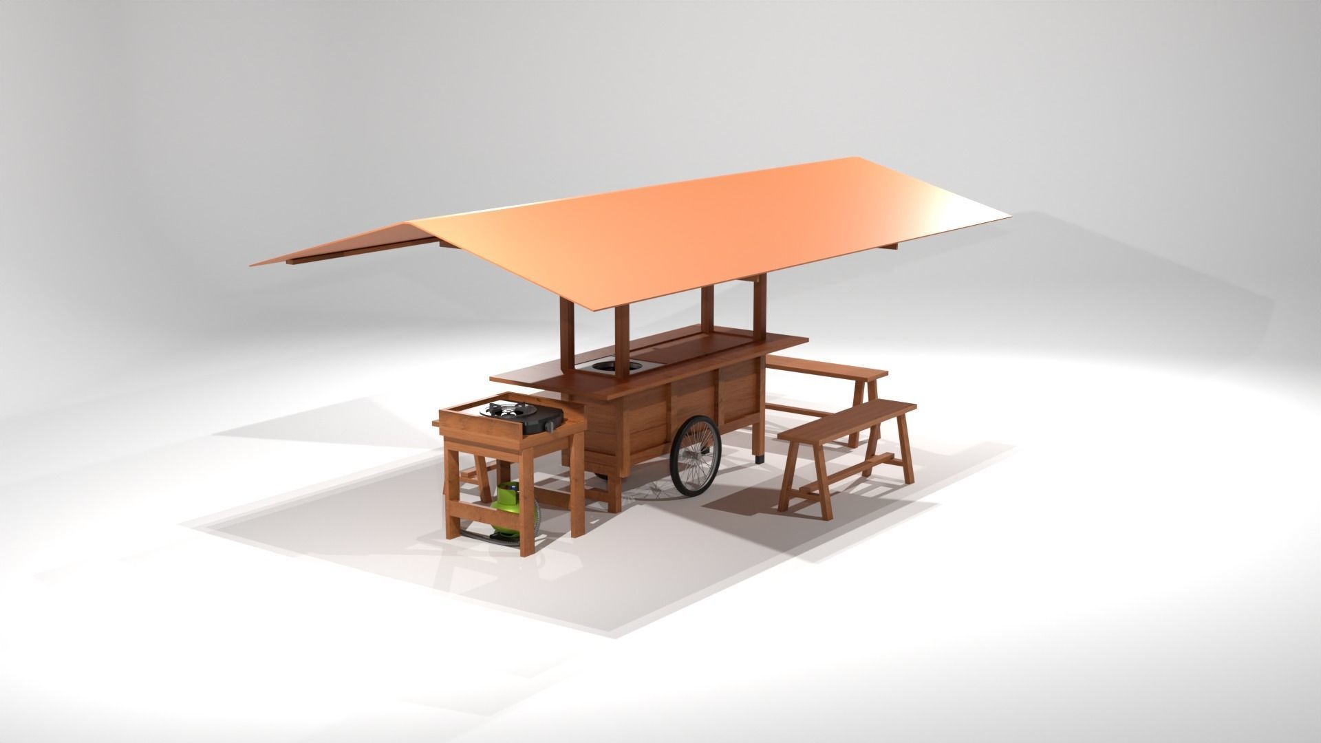 Gerobak Angrkingan 3D Model 3D model | CGTrader