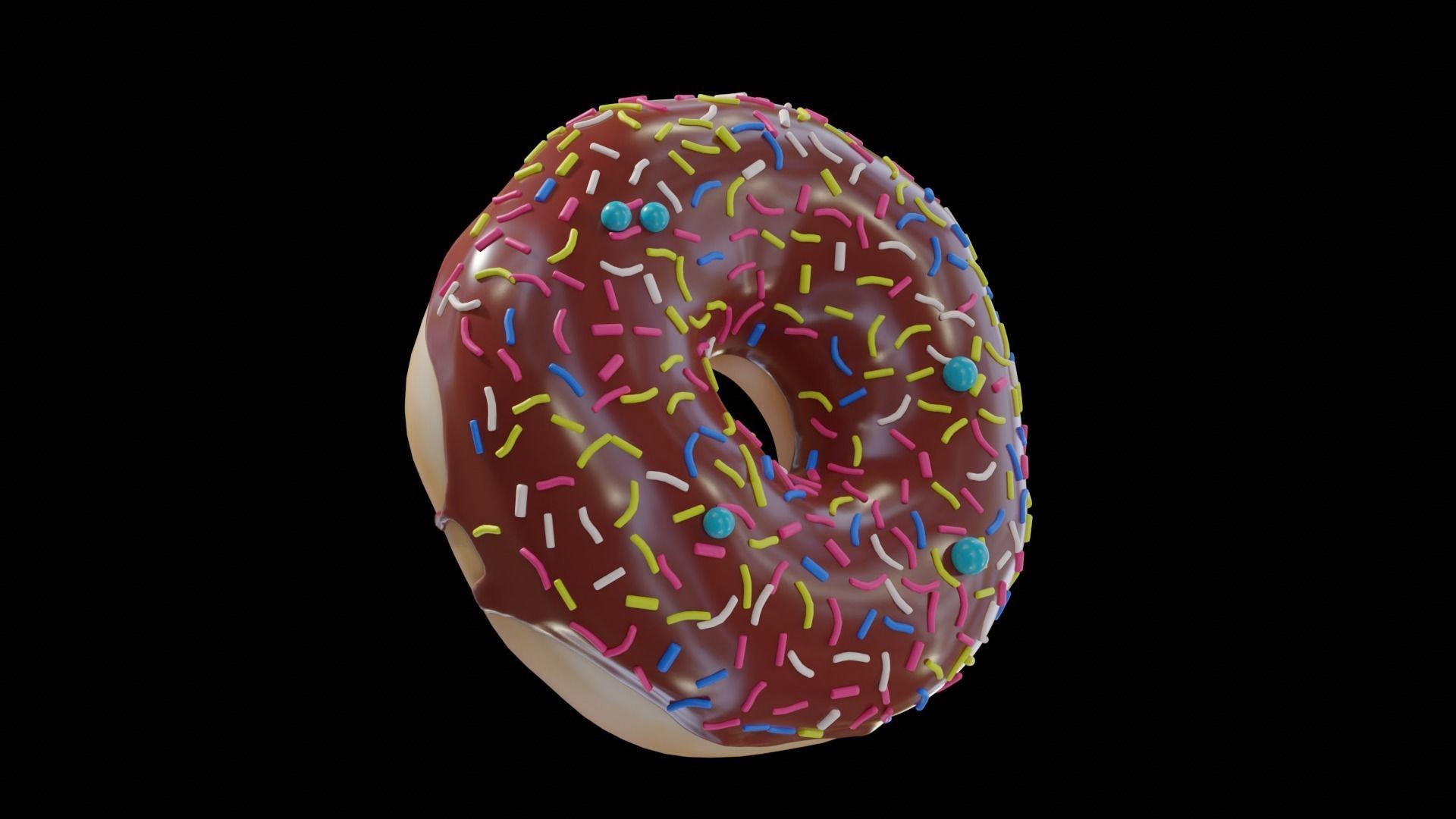 Low-Poly 3D Donut Model with sprinkles 3D model | CGTrader