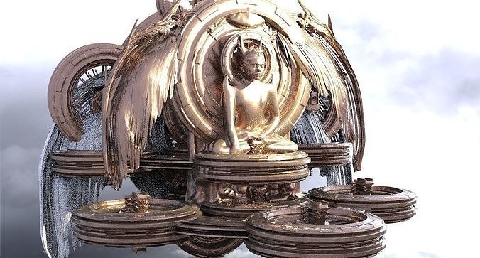 Ancient Alien Star Ring Monolith angel ships Kitbash 3D model | CGTrader