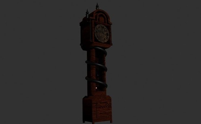 Stranger things granfather clock 3D model animated | CGTrader