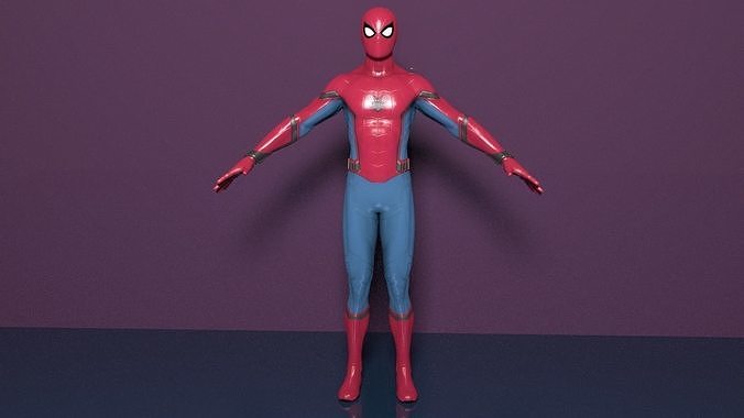 Spider-Man MCU Suit 3D model rigged | CGTrader