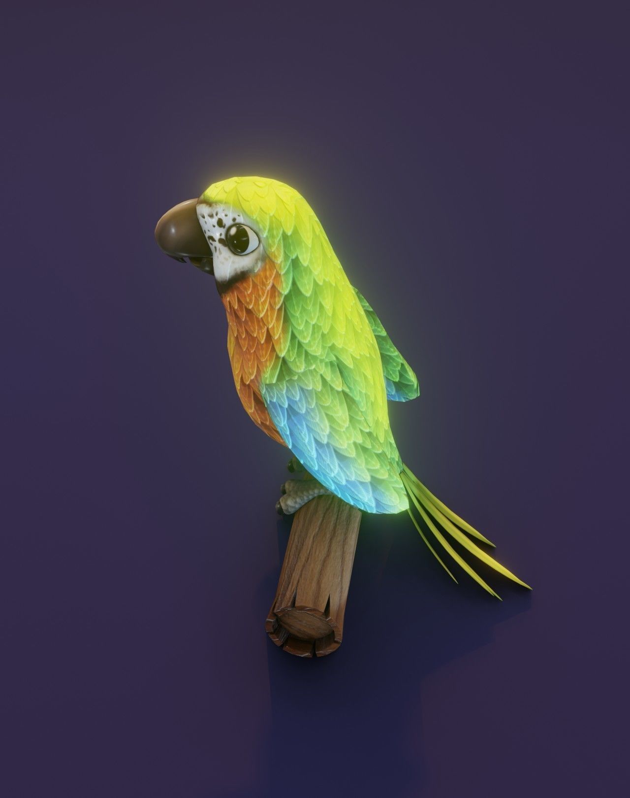 3D model Cartoon Ara Parrot 3D Models VR / AR / low-poly | CGTrader