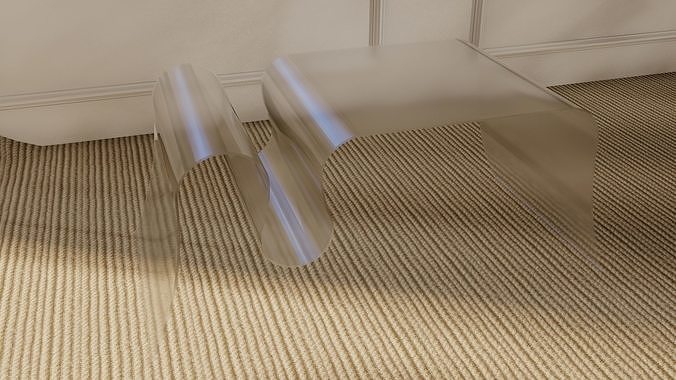 3D model curved plexiglass table VR / AR / low-poly | CGTrader