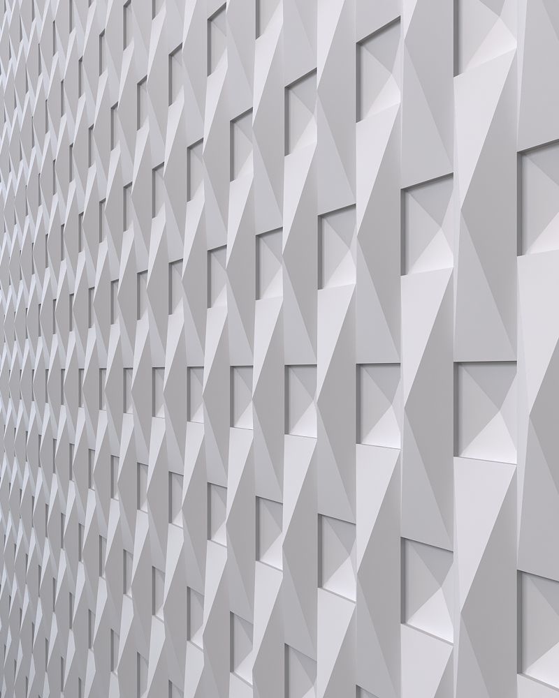 3D model 3d Panel tiled wall with triangles VR / AR / low-poly | CGTrader