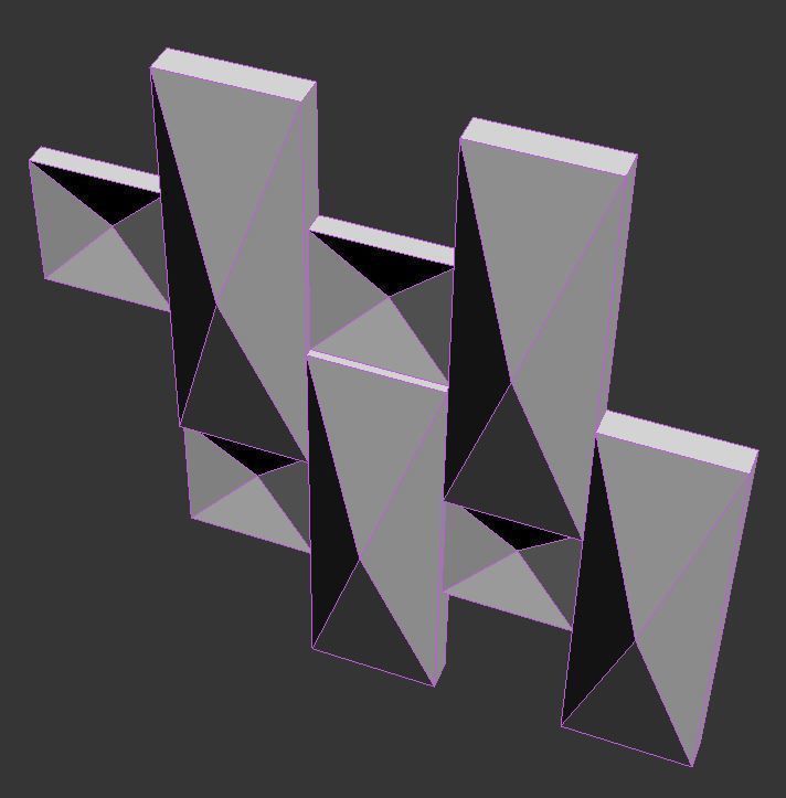 3D model 3d Panel tiled wall with triangles VR / AR / low-poly | CGTrader