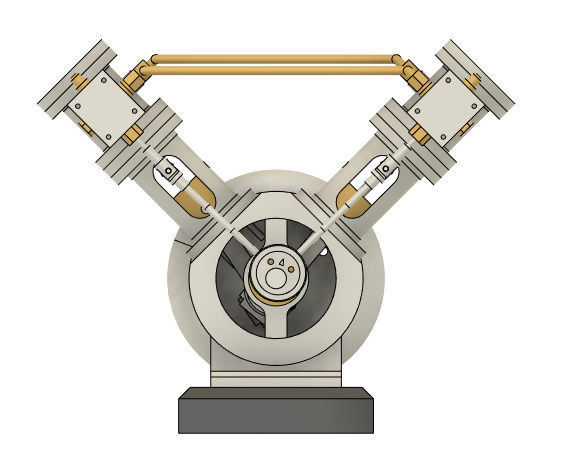 V2 Steam Engine 3D model | CGTrader