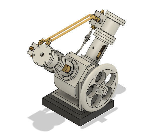 V2 Steam Engine 3D model | CGTrader