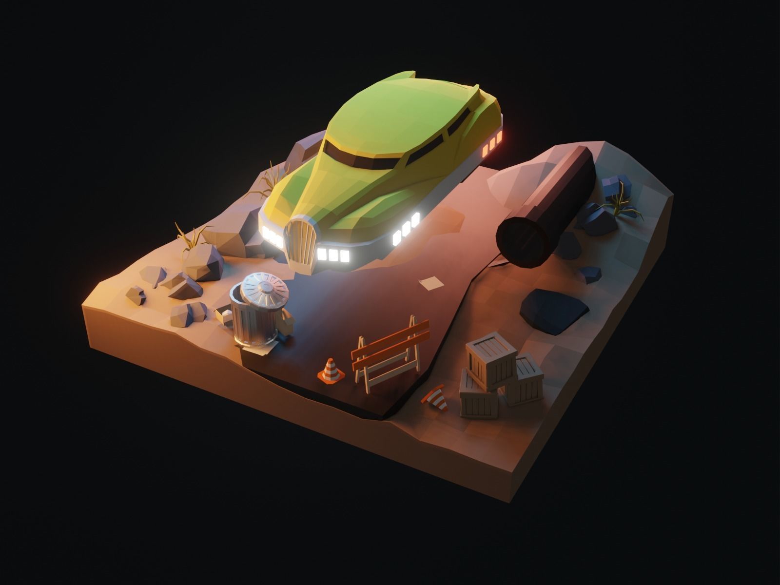 Cartoon HoverCar 3D model | CGTrader