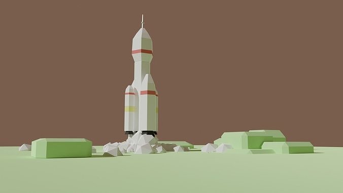 Rocket plus starting animation 3D model 3D printable | CGTrader