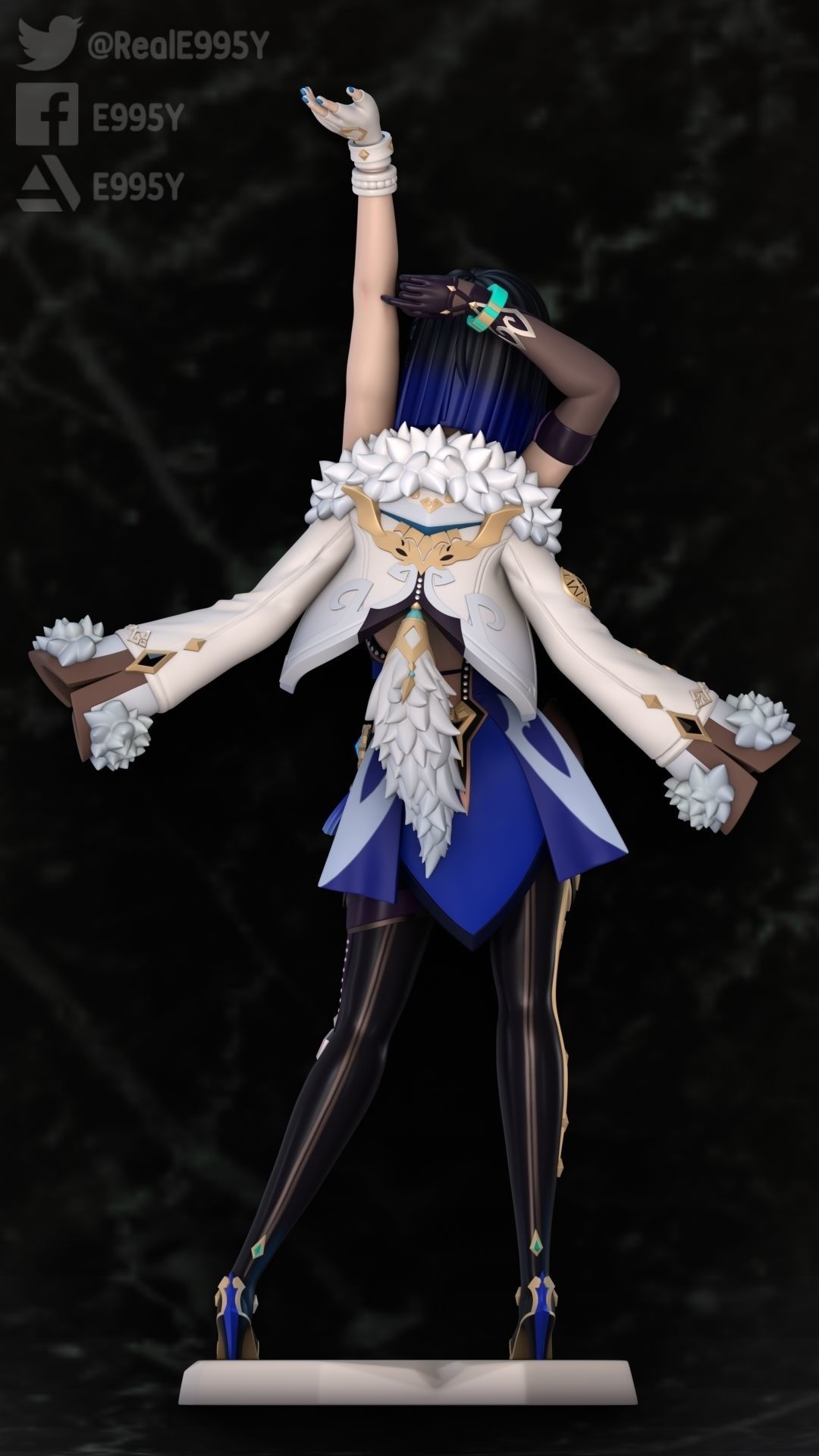 Genshin Impact - Yelan Figure STL file for 3D printing 3D model 3D ...