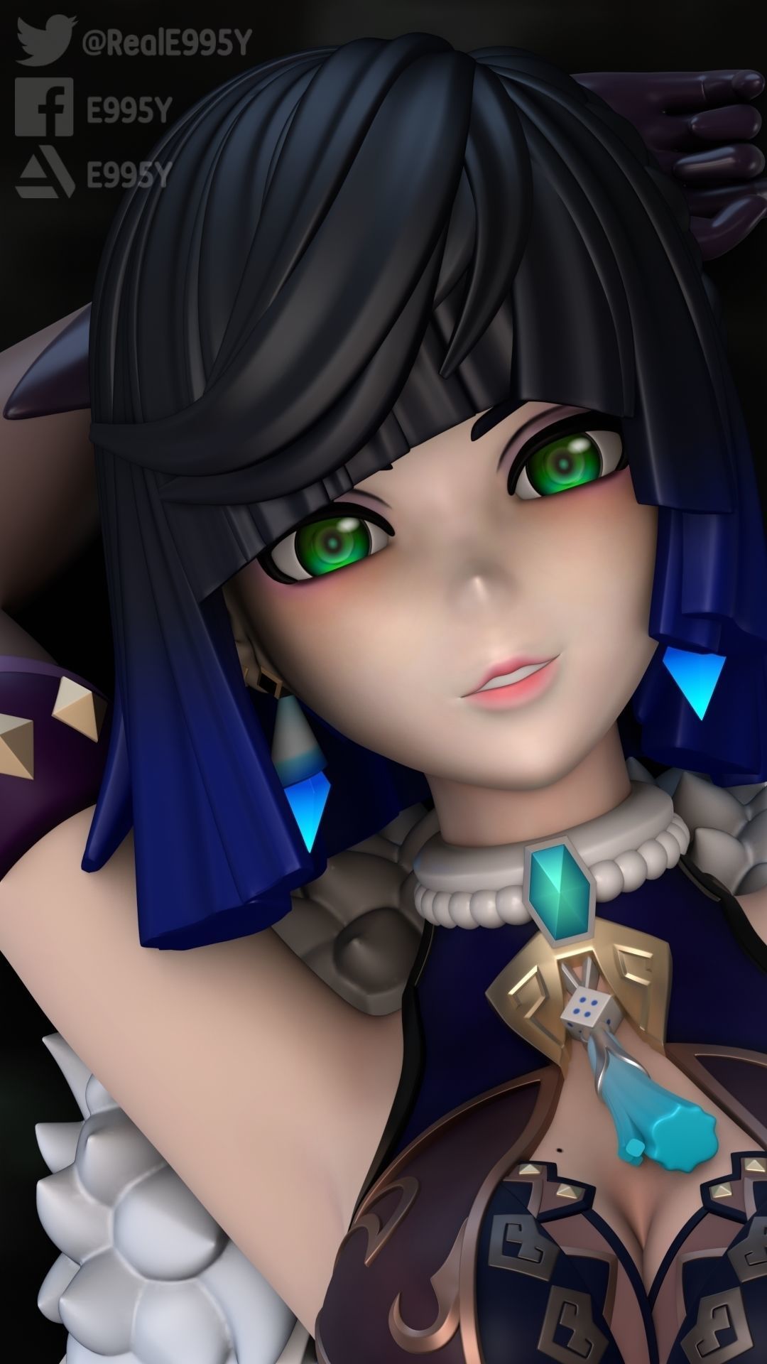 Genshin Impact - Yelan Figure STL file for 3D printing 3D model 3D printable | CGTrader