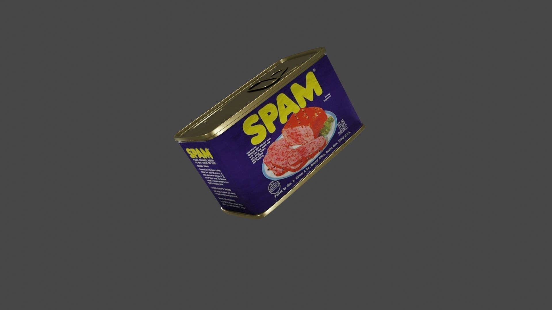 Can Of Spam free 3D model | CGTrader