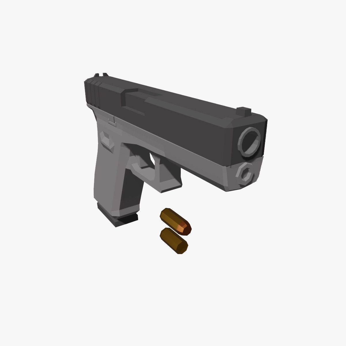 Glock 20 Low Poly free VR / AR / low-poly 3D model rigged | CGTrader