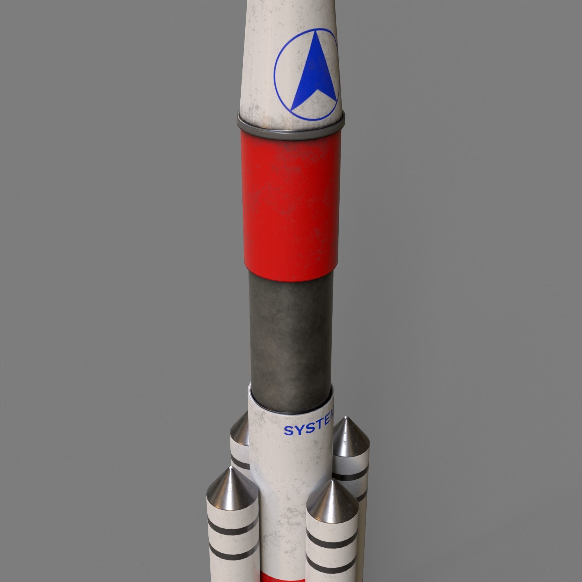 3D model Simple model of a space rocket of three types VR / AR / low ...