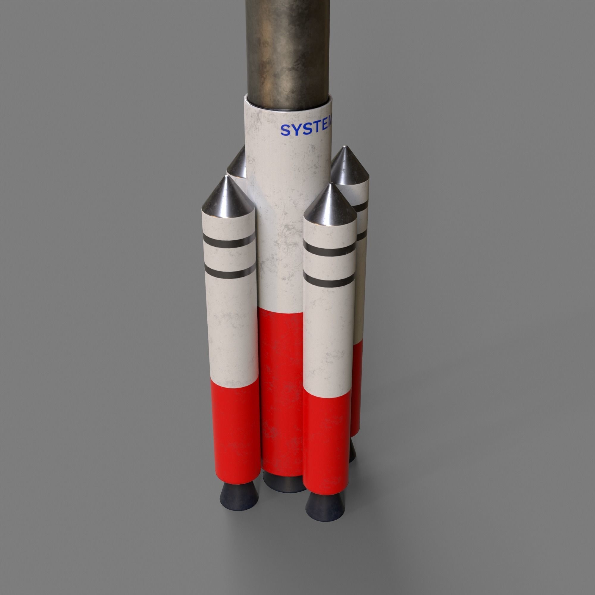 3D model Simple model of a space rocket of three types VR / AR / low ...