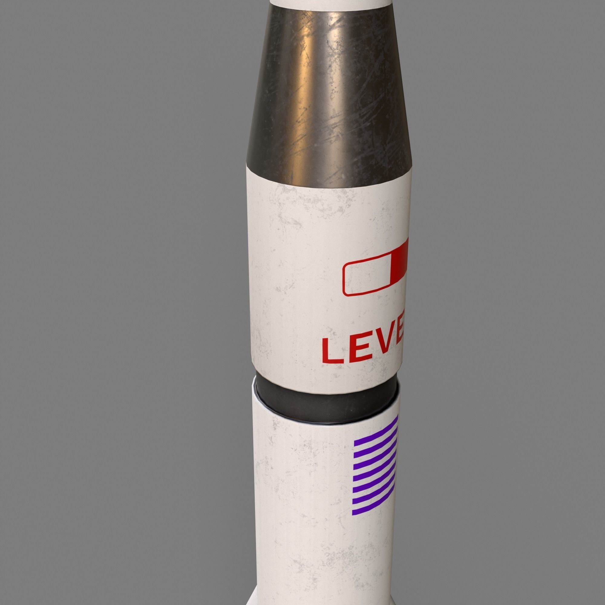 3D model Simple model of a space rocket of three types VR / AR / low ...
