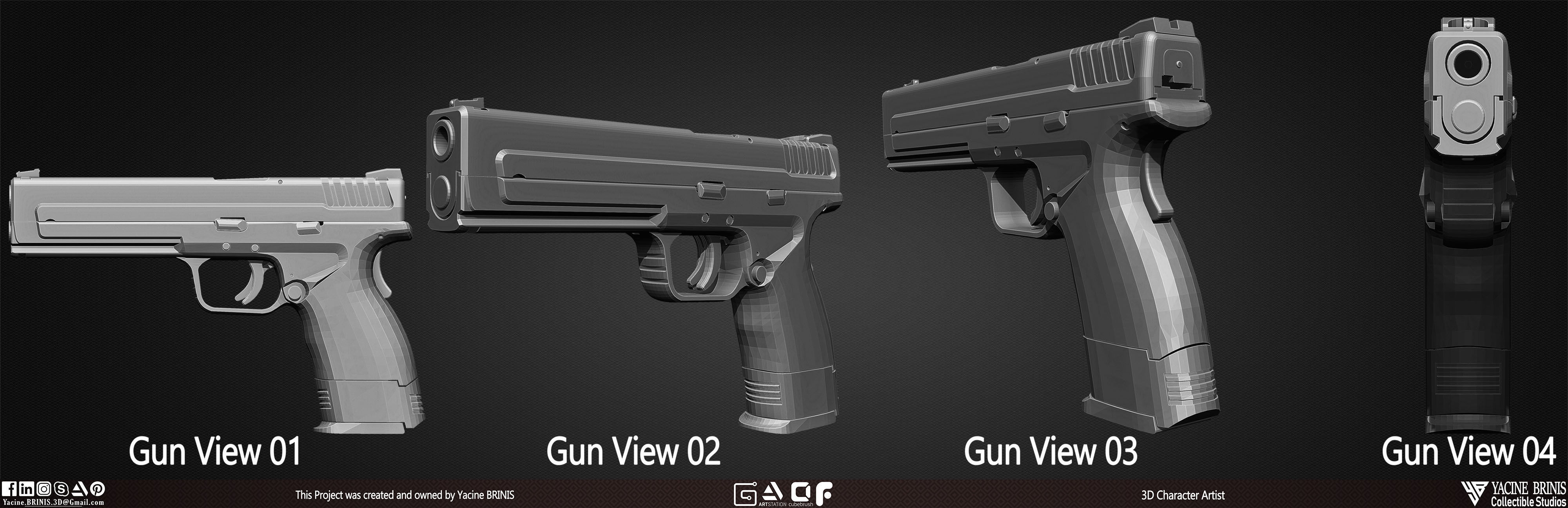 3D model 25 Guns Kitbash Volume 03 VR / AR / low-poly | CGTrader