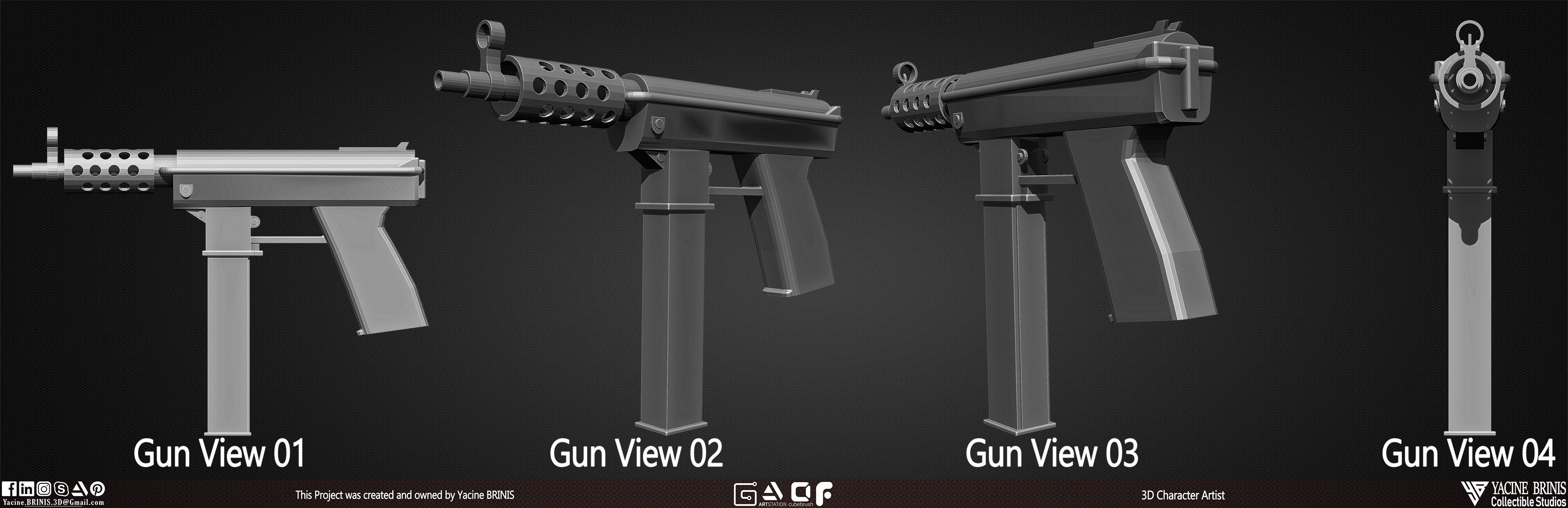 3D model 25 Guns Kitbash Volume 03 VR / AR / low-poly | CGTrader