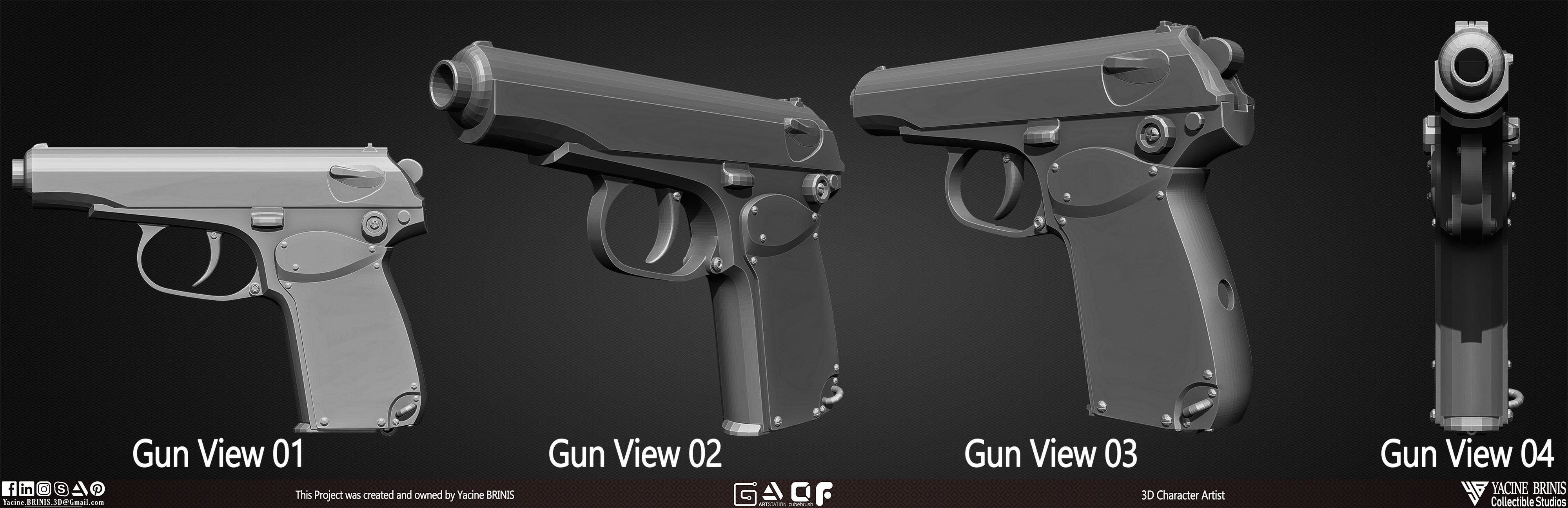 3D model 25 Guns Kitbash Volume 03 VR / AR / low-poly | CGTrader