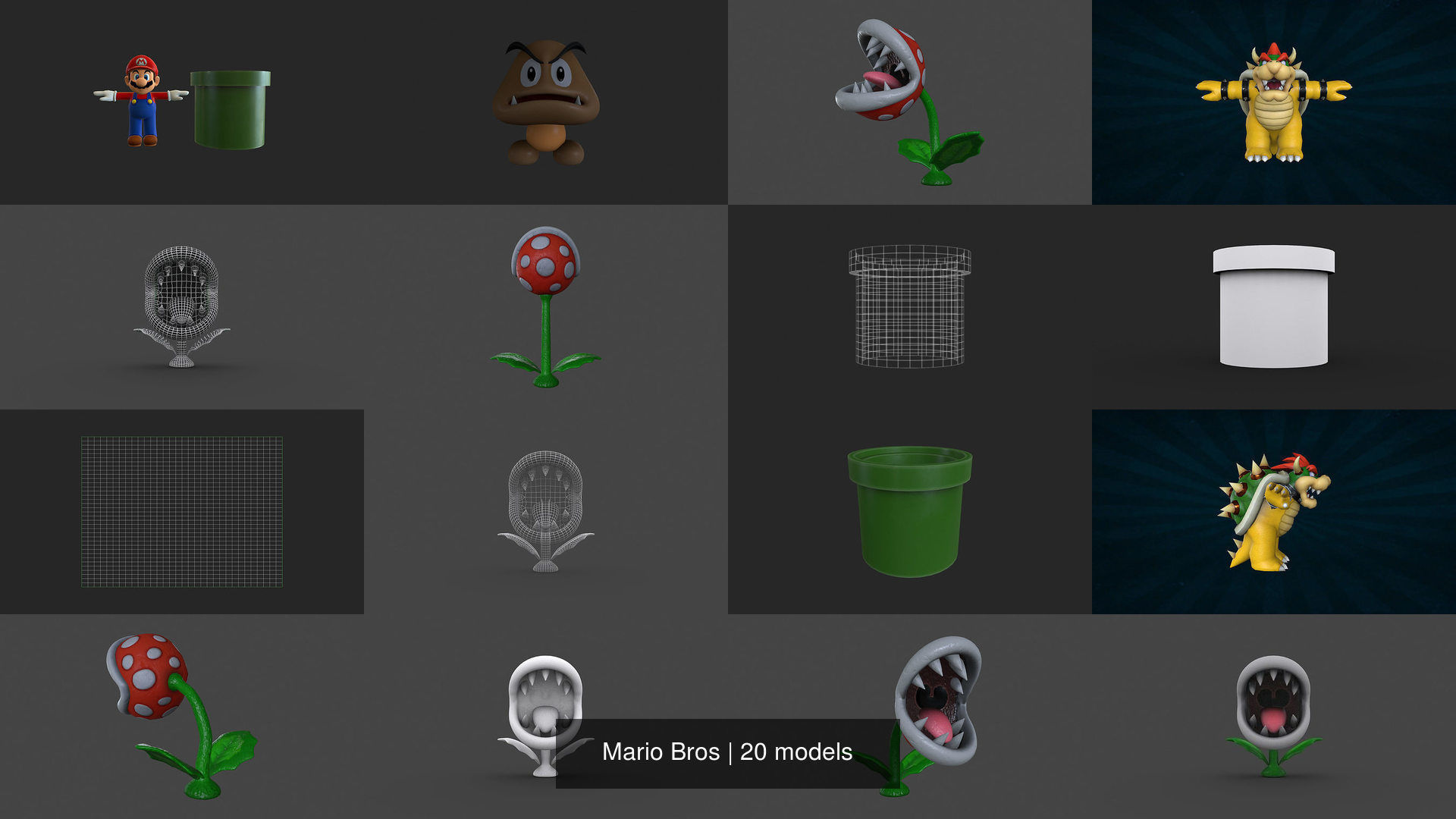 Mario Bros 3D Model Collection | CGTrader