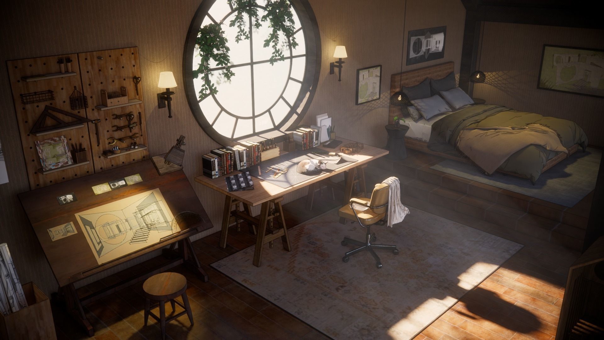 3D model Carpenter cabin of architect VR / AR / low-poly | CGTrader