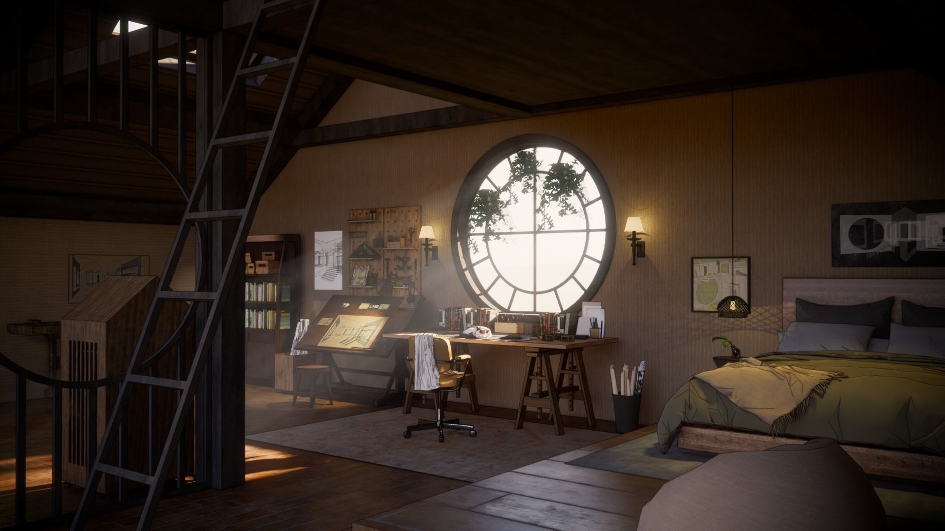 3D model Carpenter cabin of architect VR / AR / low-poly | CGTrader