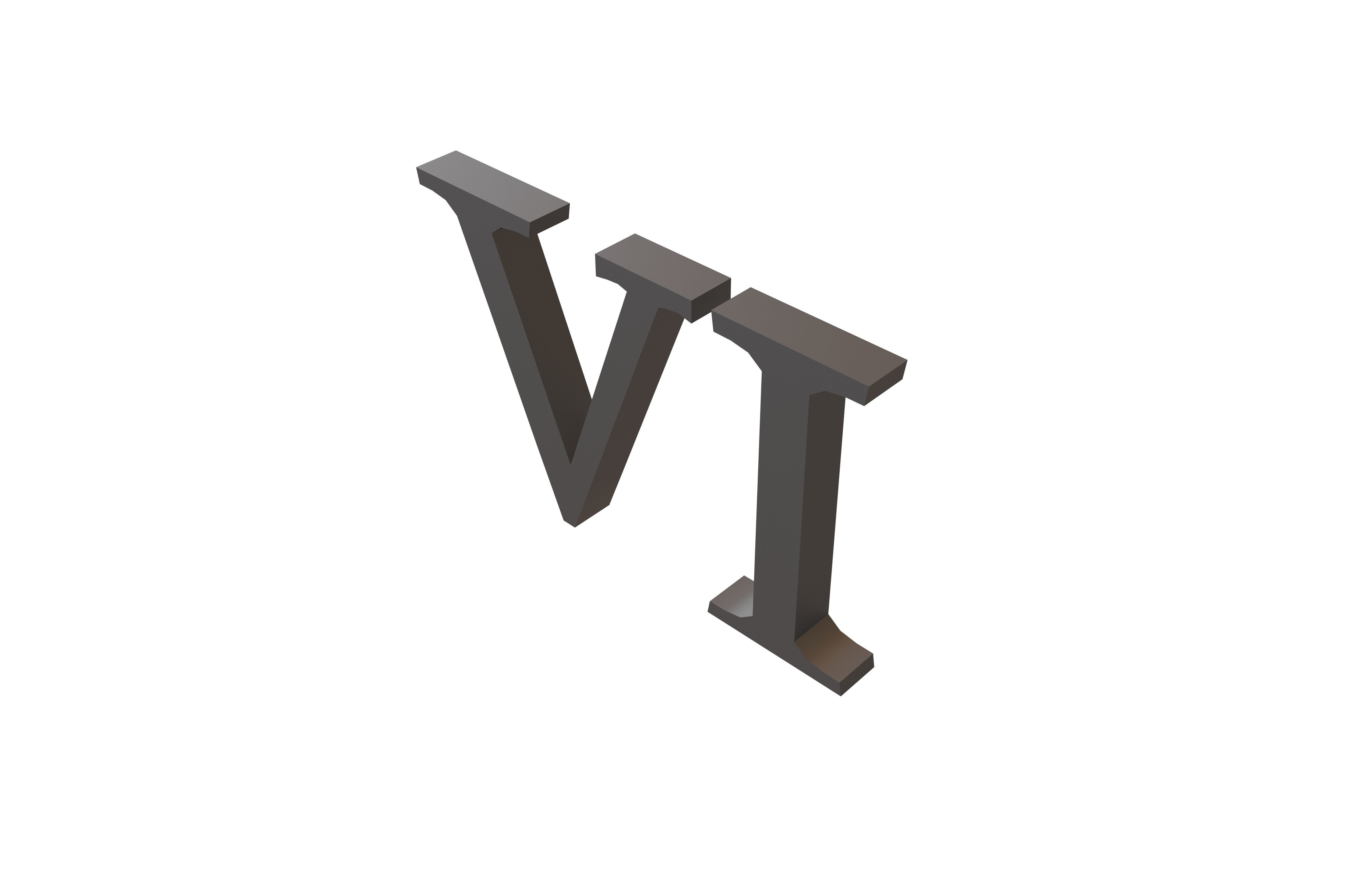 3D model Roman Numerals 6 v1 001 VR / AR / low-poly | CGTrader