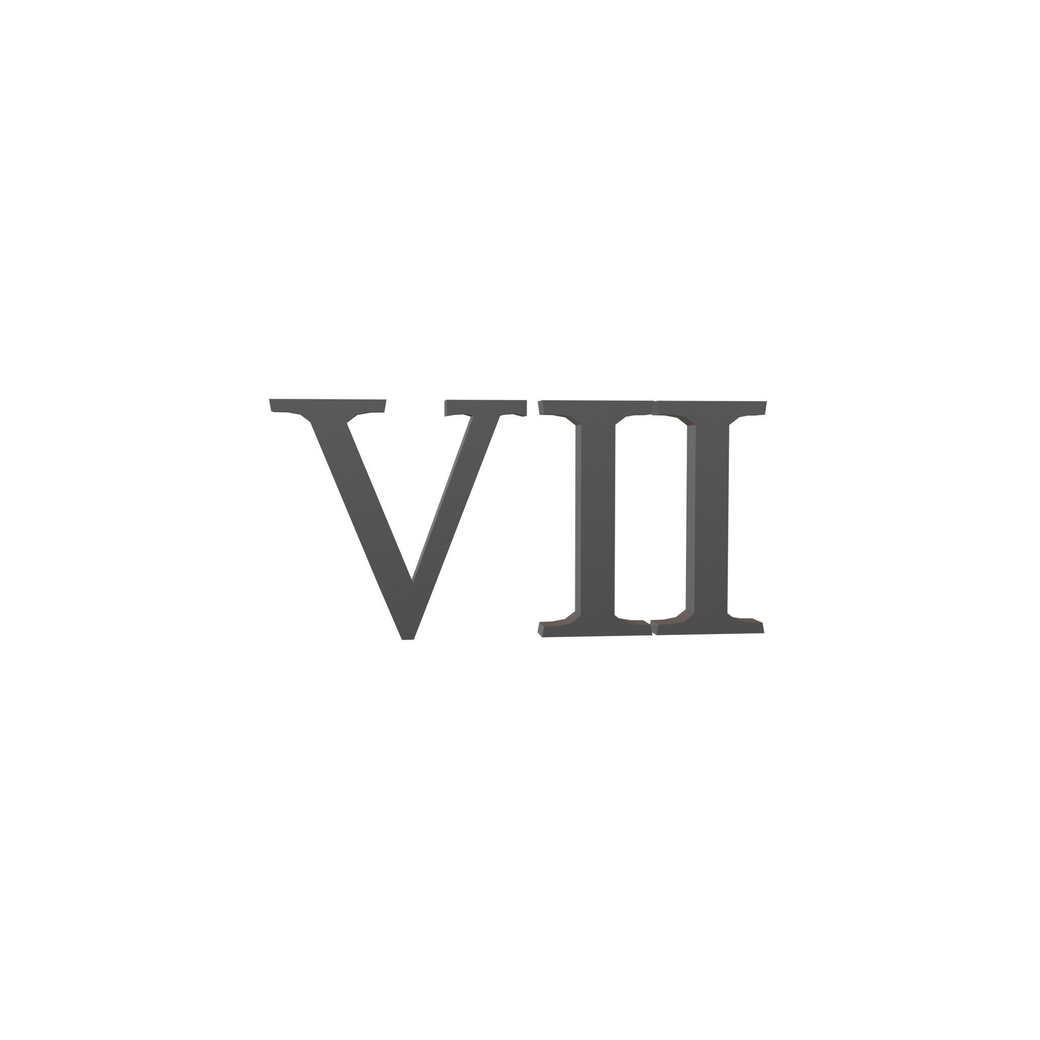 3D model Roman Numerals 7 v1 001 VR / AR / low-poly | CGTrader