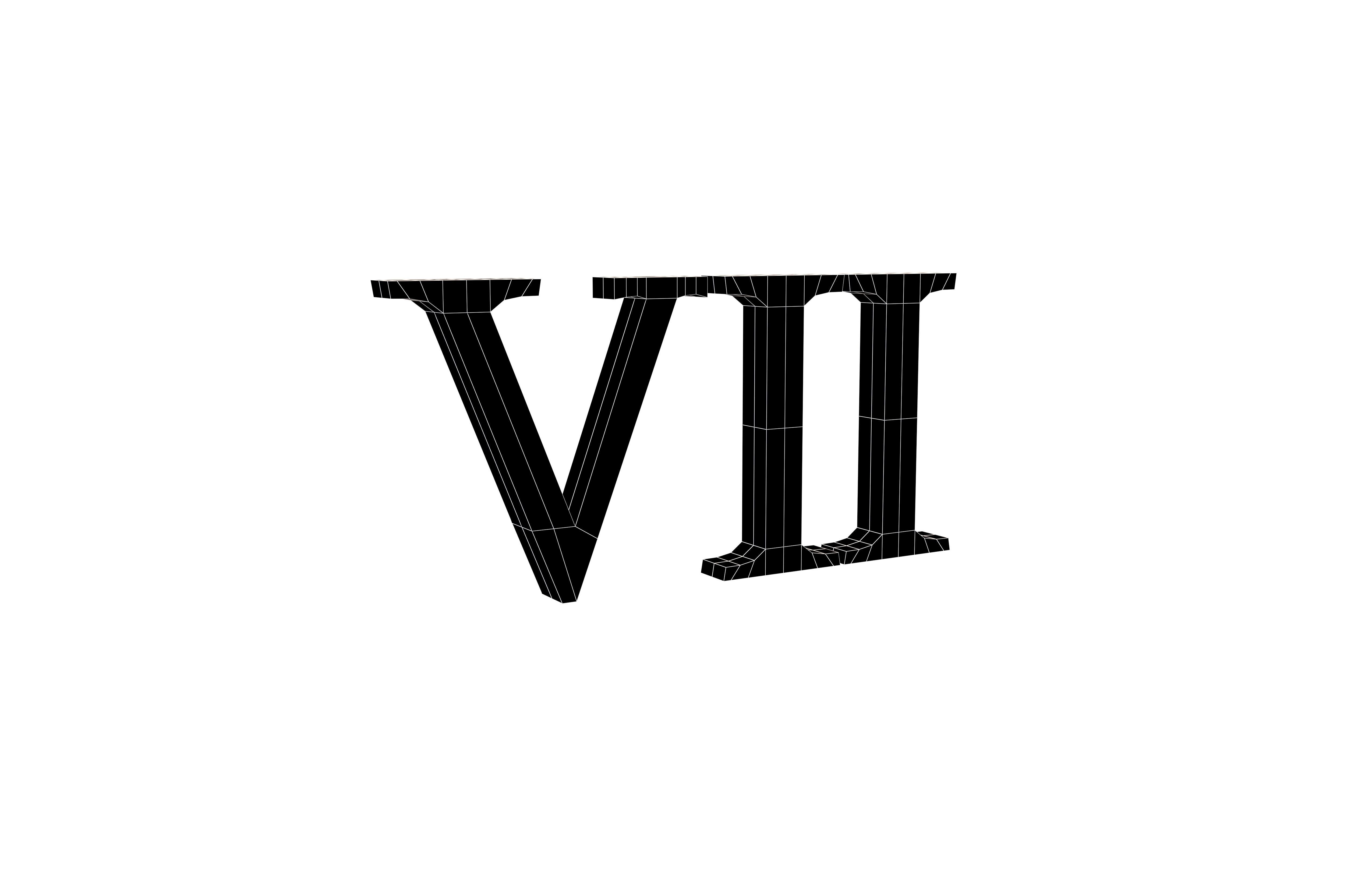 3D model Roman Numerals 7 v1 002 VR / AR / low-poly | CGTrader