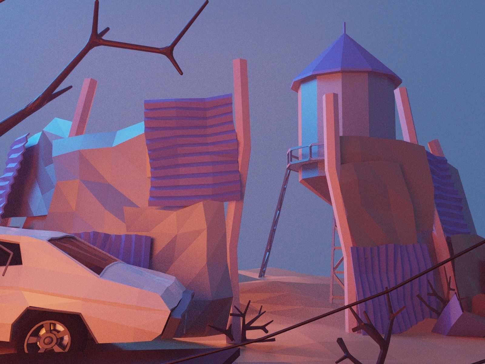 Cartoon Fallout 3D model | CGTrader