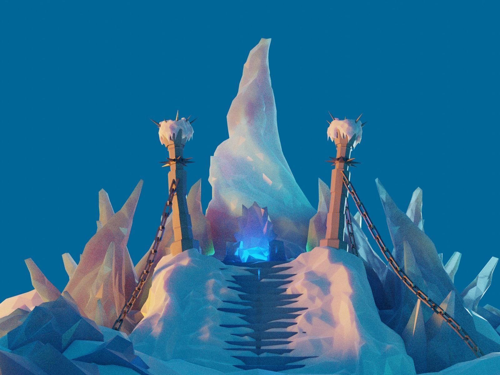 Cartoon Frozenthrone 3D model | CGTrader