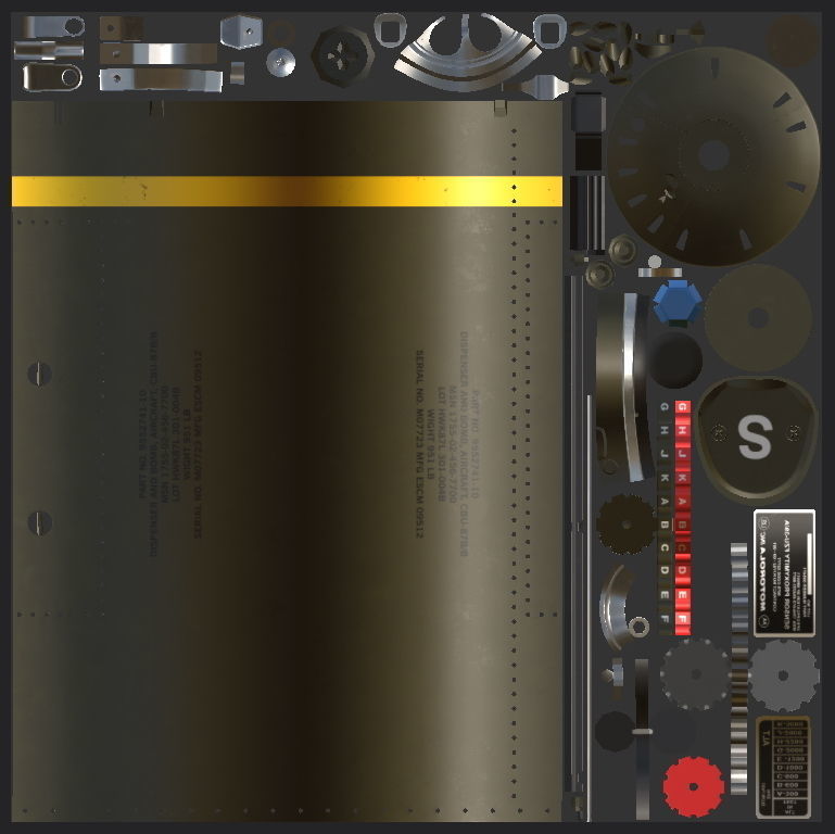 CBU-87 Combined Effects Munition 3D model | CGTrader