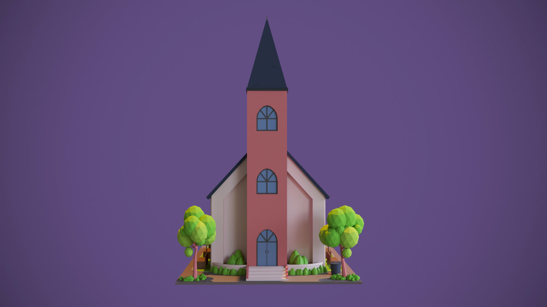 3D model Church VR / AR / low-poly | CGTrader