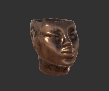 Brass head cup holder 3D model | CGTrader