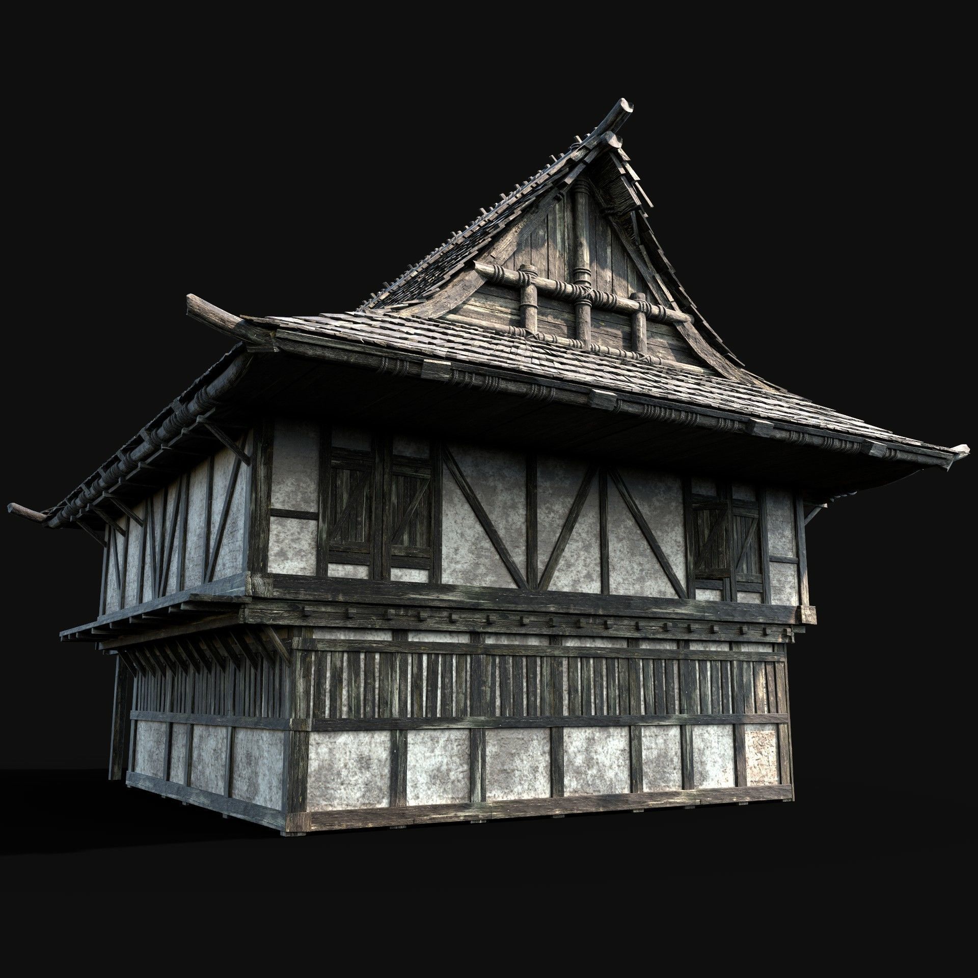 JAPAN CHINESE FEUDAL HOUSE DOJO HUT SAMURAI NINJA COLLECTION AAA | CGTrader