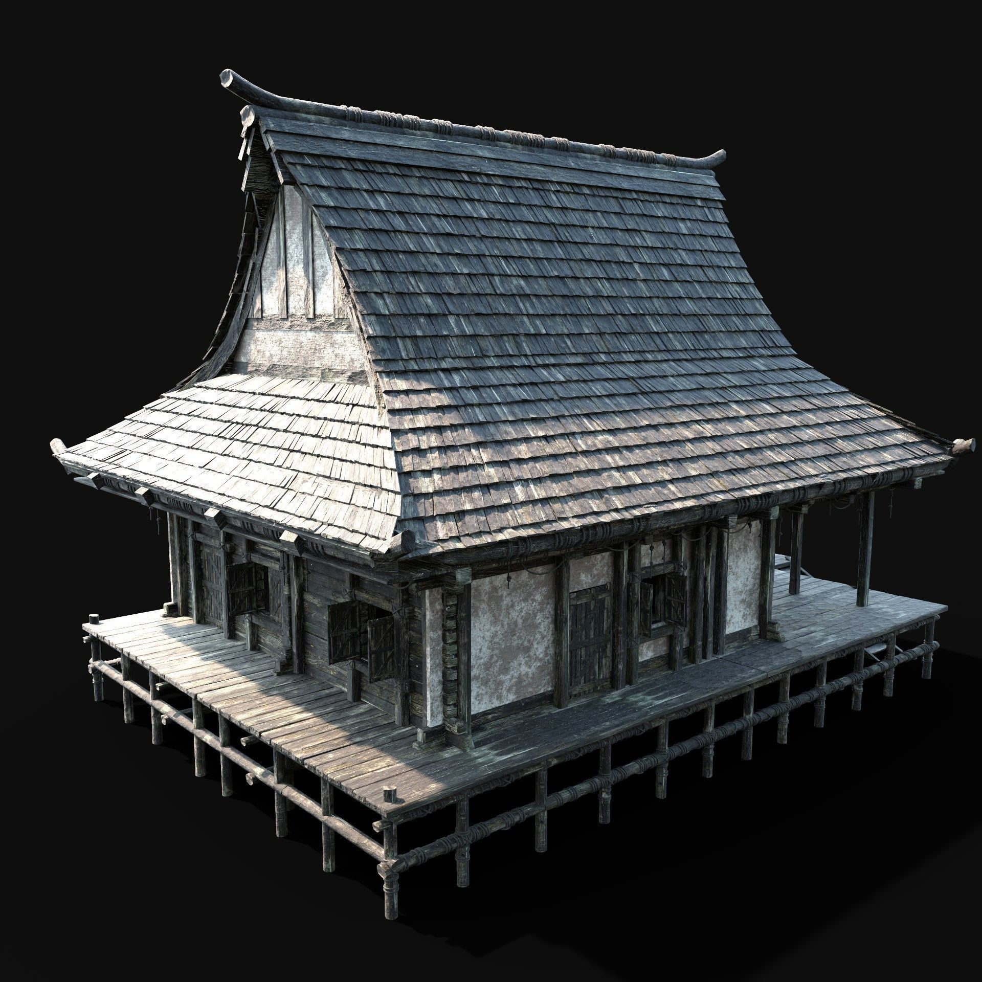 JAPAN CHINESE FEUDAL HOUSE DOJO HUT SAMURAI NINJA COLLECTION AAA | CGTrader