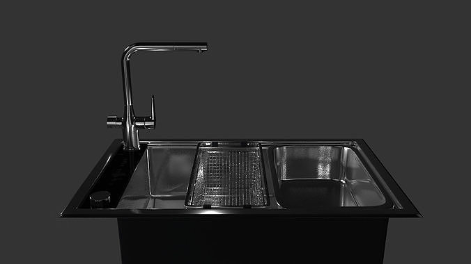 kitchen cistern sink 3D model | CGTrader