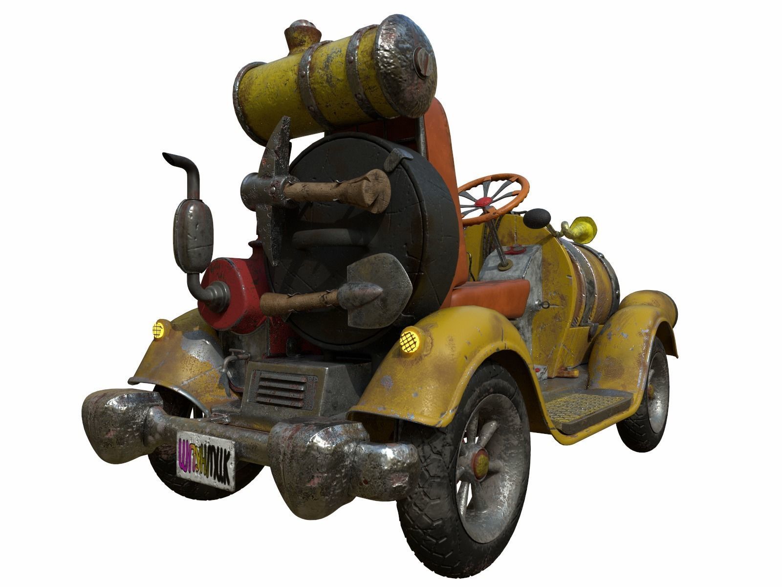 Syrup car free 3D model rigged | CGTrader