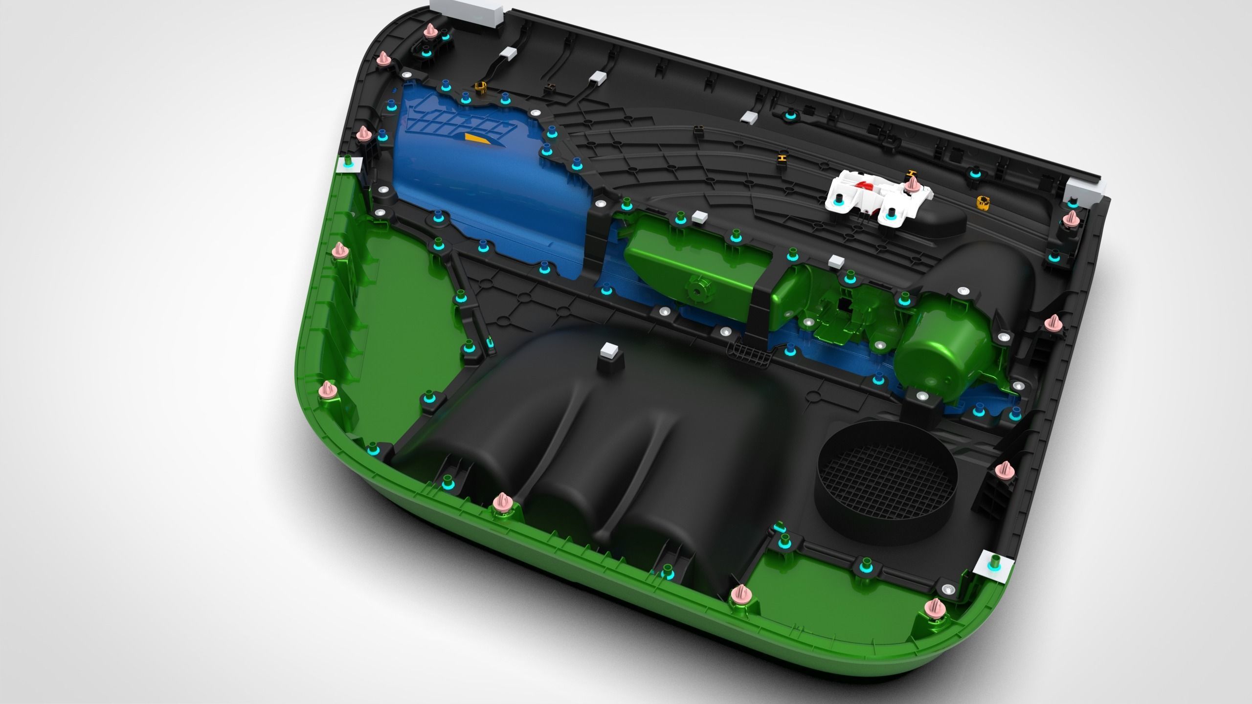 Cars Door and Speaker Bose 3D model rigged | CGTrader